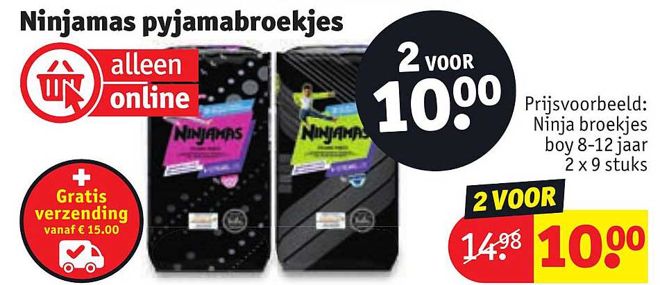 Ninjamas Pyjamabroekjes Aanbieding bij Kruidvat - FolderFeest.nl