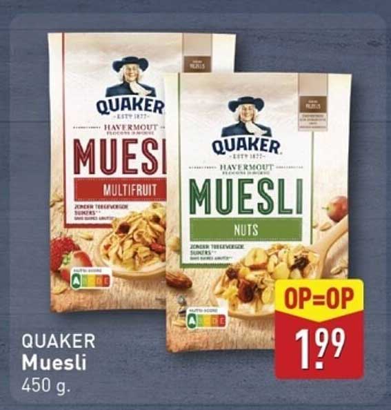 Quaker Muesli aanbieding bij ALDI
