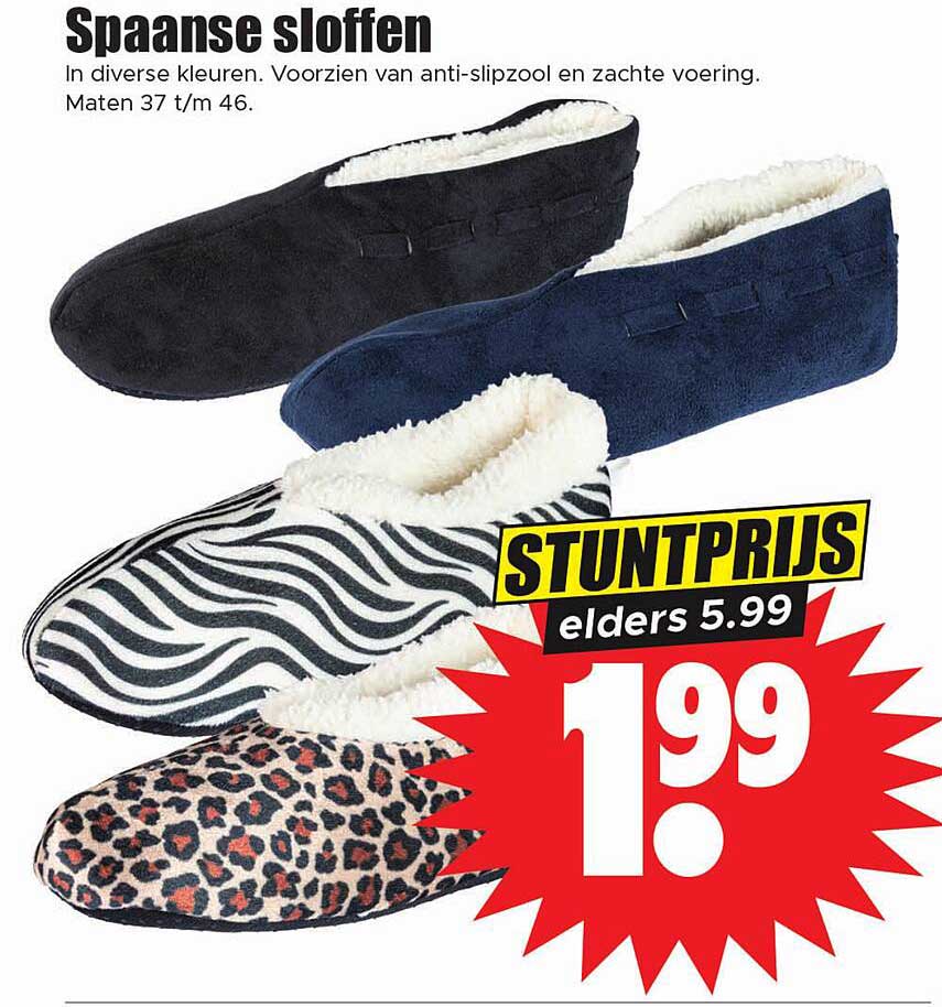 Spaanse Sloffen aanbieding bij Dirk