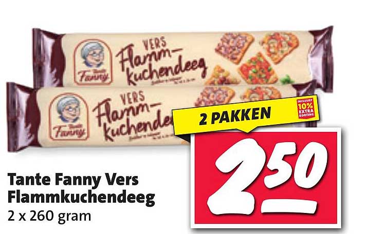 Tante Fanny Vers Flammkuchendeeg aanbieding bij Nettorama