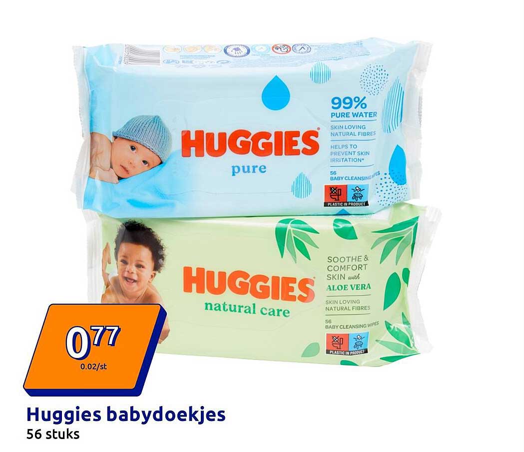 Huggies Babydoekjes Aanbieding bij Action - FolderFeest.nl