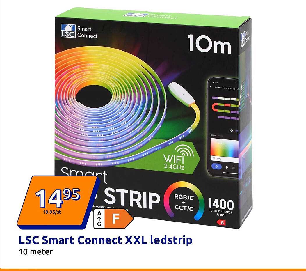 Lsc Smart Connect Xxl Ledstrip 10 Meter Aanbieding bij Action ...