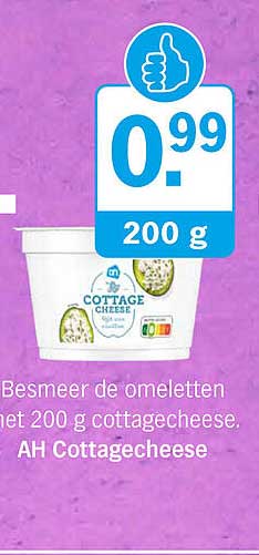 Ah Cottage Cheese 200 G aanbieding bij Albert Heijn