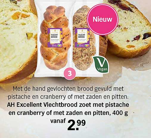 Ah Excellent Vlechtbrood Zoet Met Pistache En Cranberry En Zaden En ...