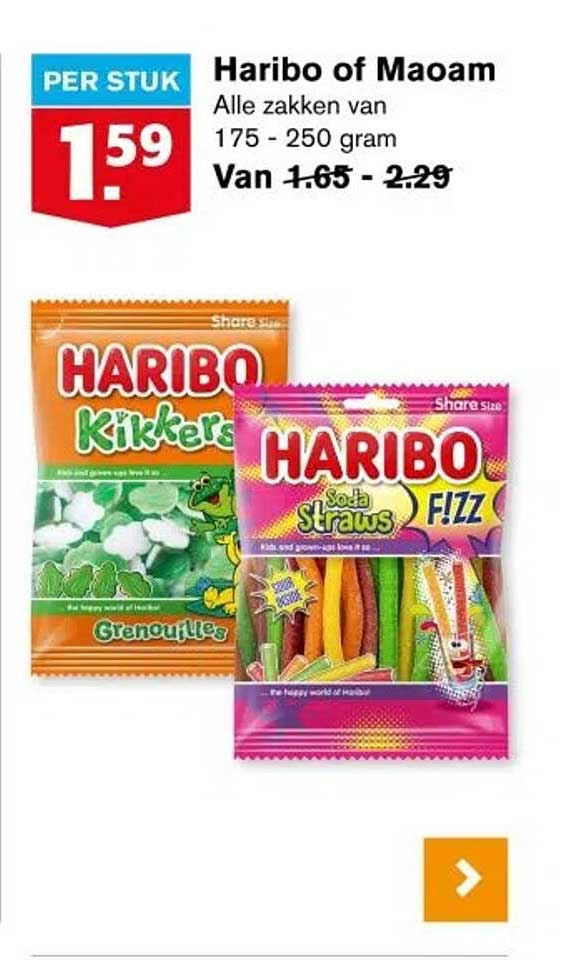 Haribo Of Maoam Aanbieding bij Hoogvliet - FolderFeest.nl