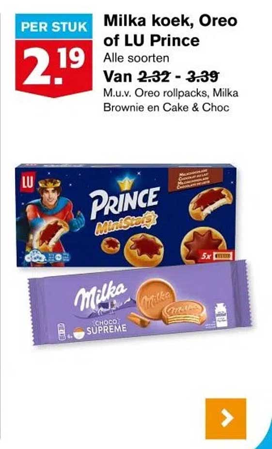 Milka Koek, Oreo Of Lu Prince Aanbieding bij Hoogvliet - FolderFeest.nl