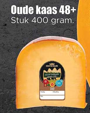 Oude Kaas 48+ Stuk 400 Gram. Aanbieding bij Dirk - FolderFeest.nl