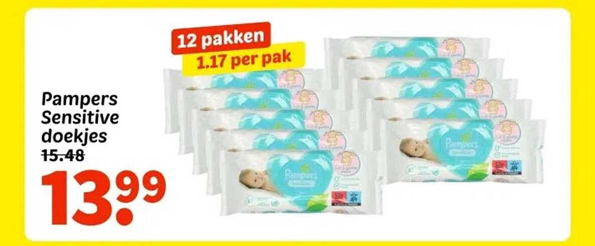 Pampers Sensitive Doekjes Aanbieding bij Wibra - FolderFeest.nl