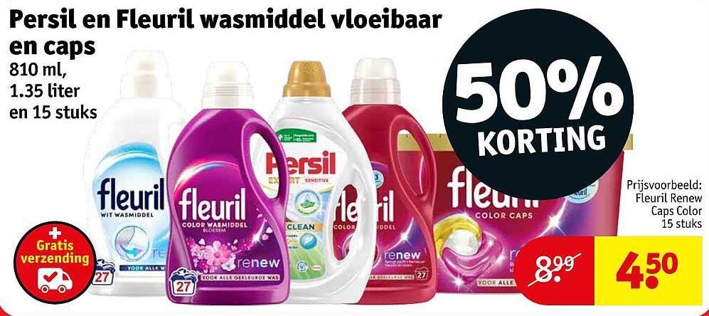 Persil En Fleuril Wasmiddel Vloeibaar En Caps Aanbieding bij Kruidvat ...