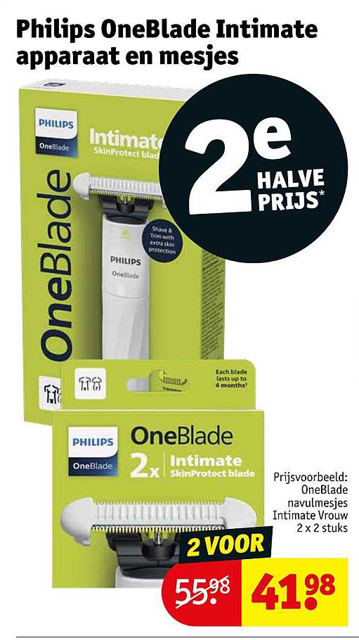 Philips Oneblade Intimate Apparaat En Mesjes Aanbieding bij Kruidvat ...