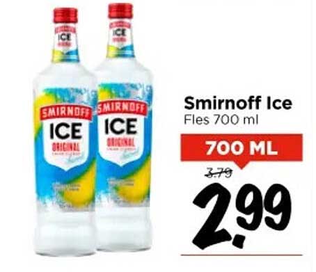 Smirnoff Ice Fles 700 Ml aanbieding bij Vomar