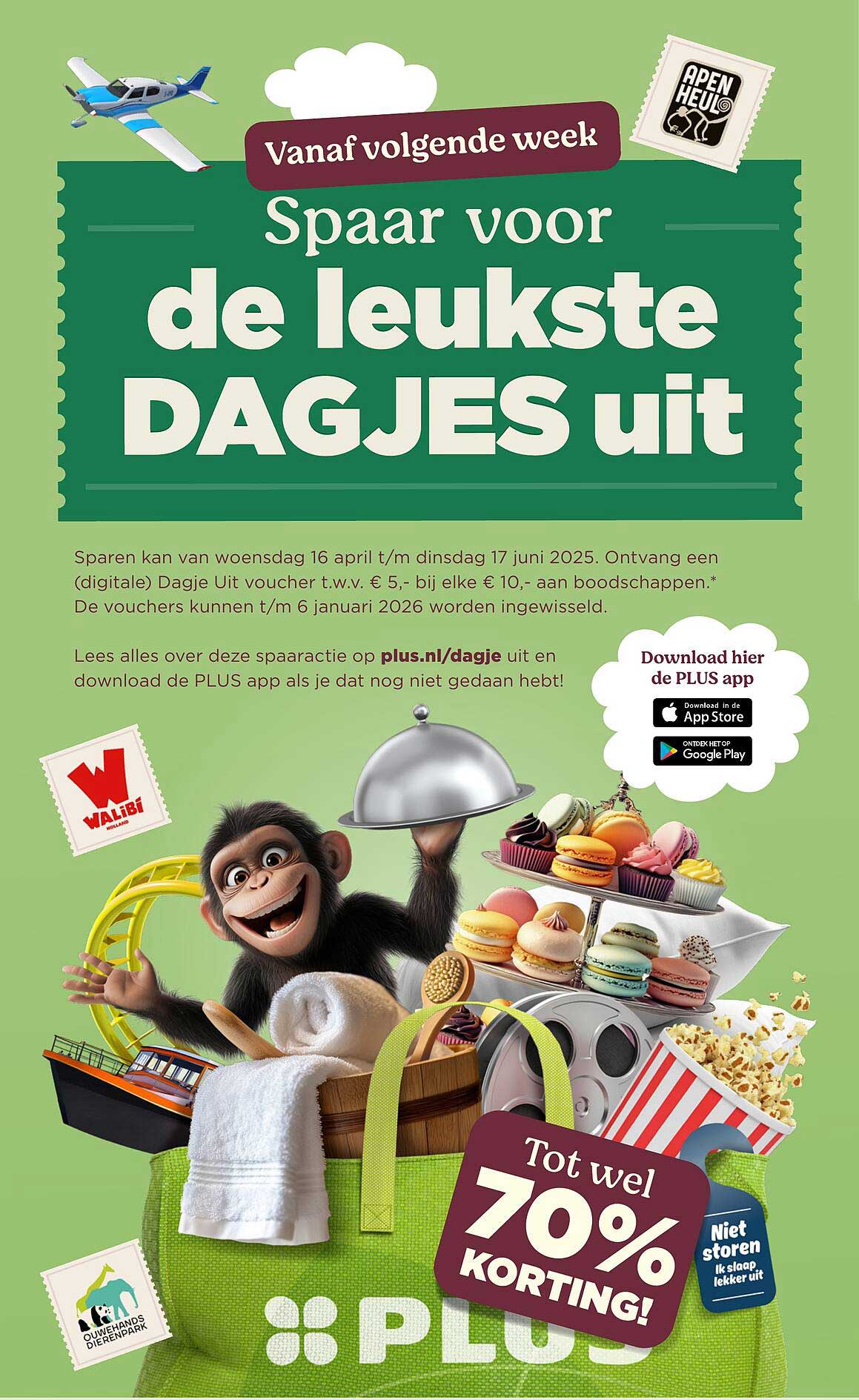 Sparen Voor De Leukste Dagjes Uit aanbieding bij PLUS