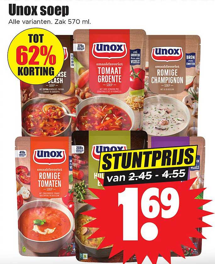 Unox Soep aanbieding bij Dirk