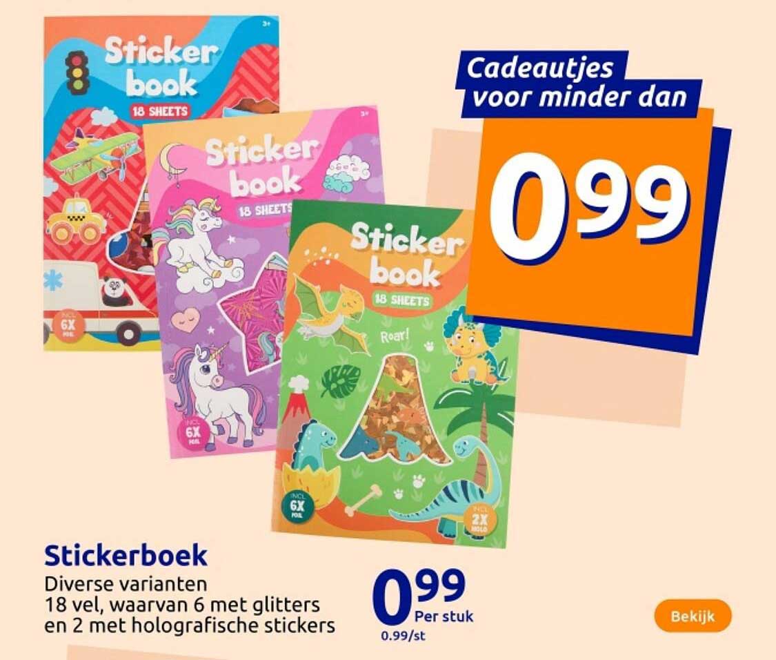 Stickerboek aanbieding bij Action