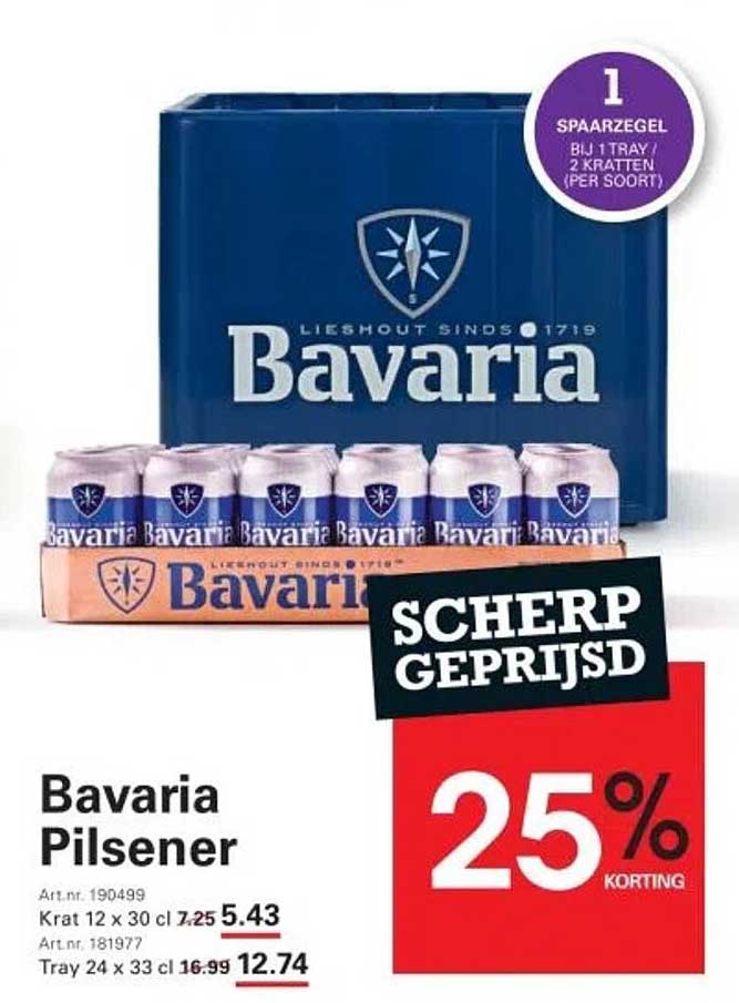 Bavaria Pilsener Aanbieding bij Sligro - FolderFeest.nl