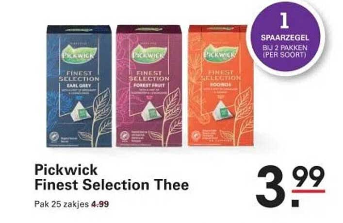 Pickwick Finest Selection Thee Aanbieding bij Sligro - FolderFeest.nl