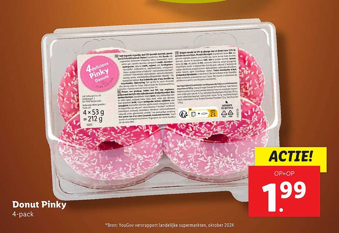 Donut Pinky aanbieding bij Lidl
