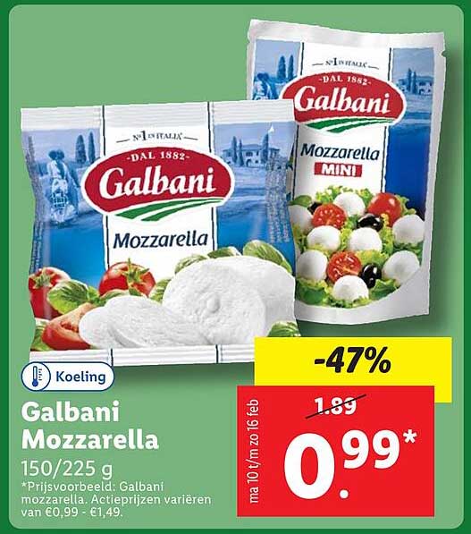 Galbani Mozzarella aanbieding bij Lidl