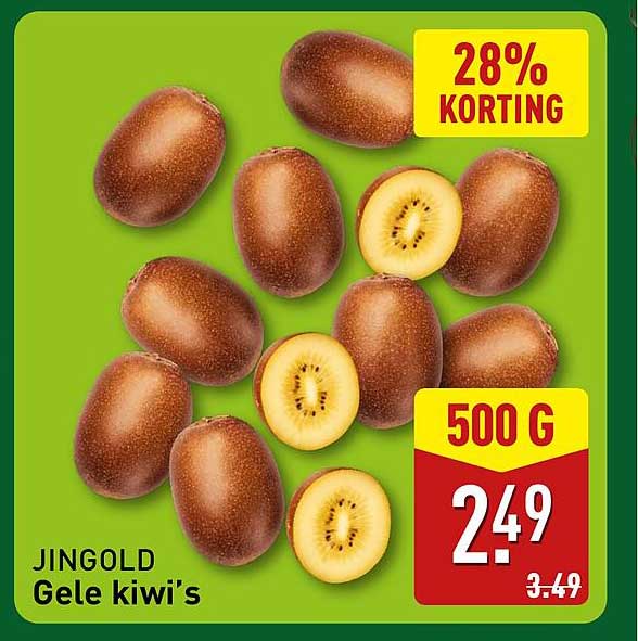 Jingold Gele Kiwi's Aanbieding bij ALDI - FolderFeest.nl