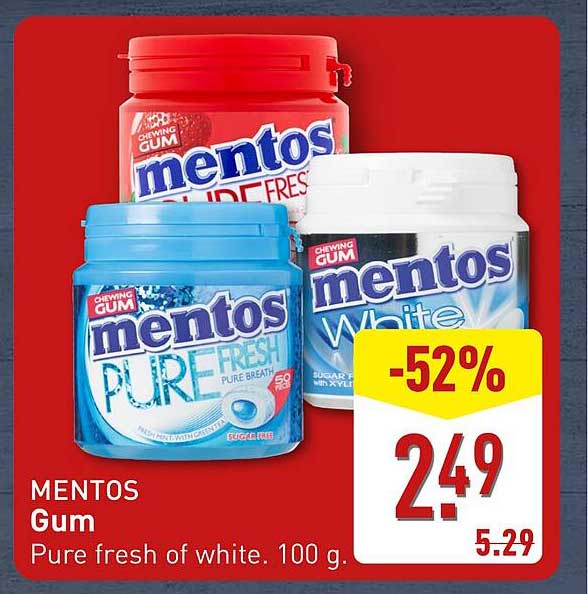 Mentos Gum Aanbieding bij ALDI - FolderFeest.nl