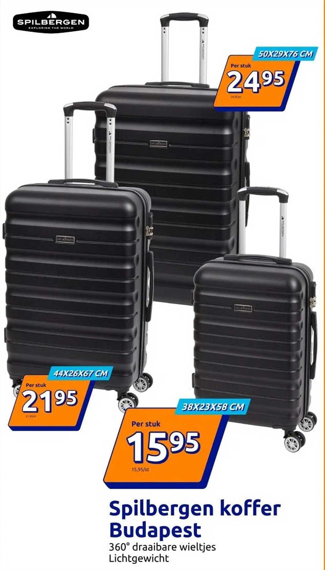 Spilbergen Koffer Budapest aanbieding bij Action