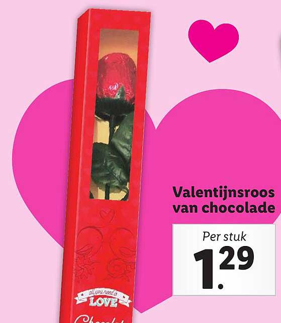 Valentijnsroos Van Chocolade aanbieding bij Lidl