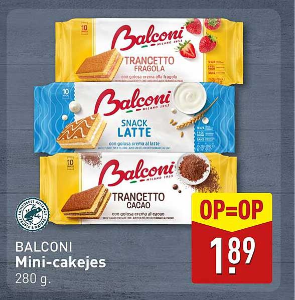 Balconi Mini-Cakejes Aanbieding bij ALDI - FolderFeest.nl