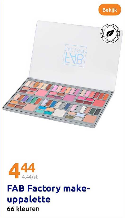 Fab Factory Make-Uppalette aanbieding bij Action