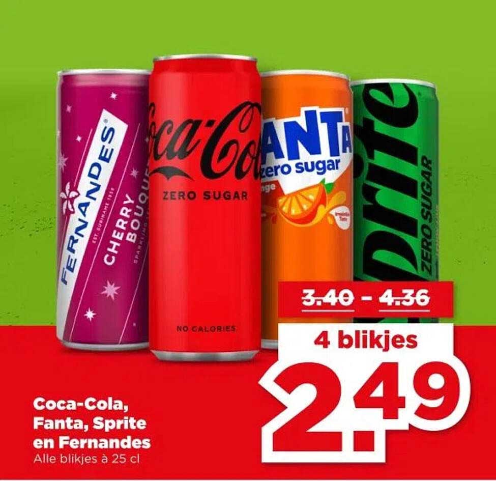 Coca-Cola, Fanta, Sprite En Fernandes Aanbieding bij PLUS - FolderFeest.nl
