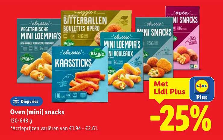 Oven (Mini) Snacks Aanbieding bij Lidl - FolderFeest.nl