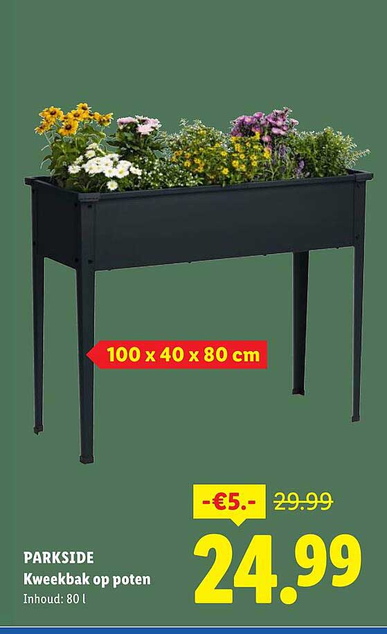 Parkside Kweekbak Op Poten Aanbieding bij Lidl - FolderFeest.nl