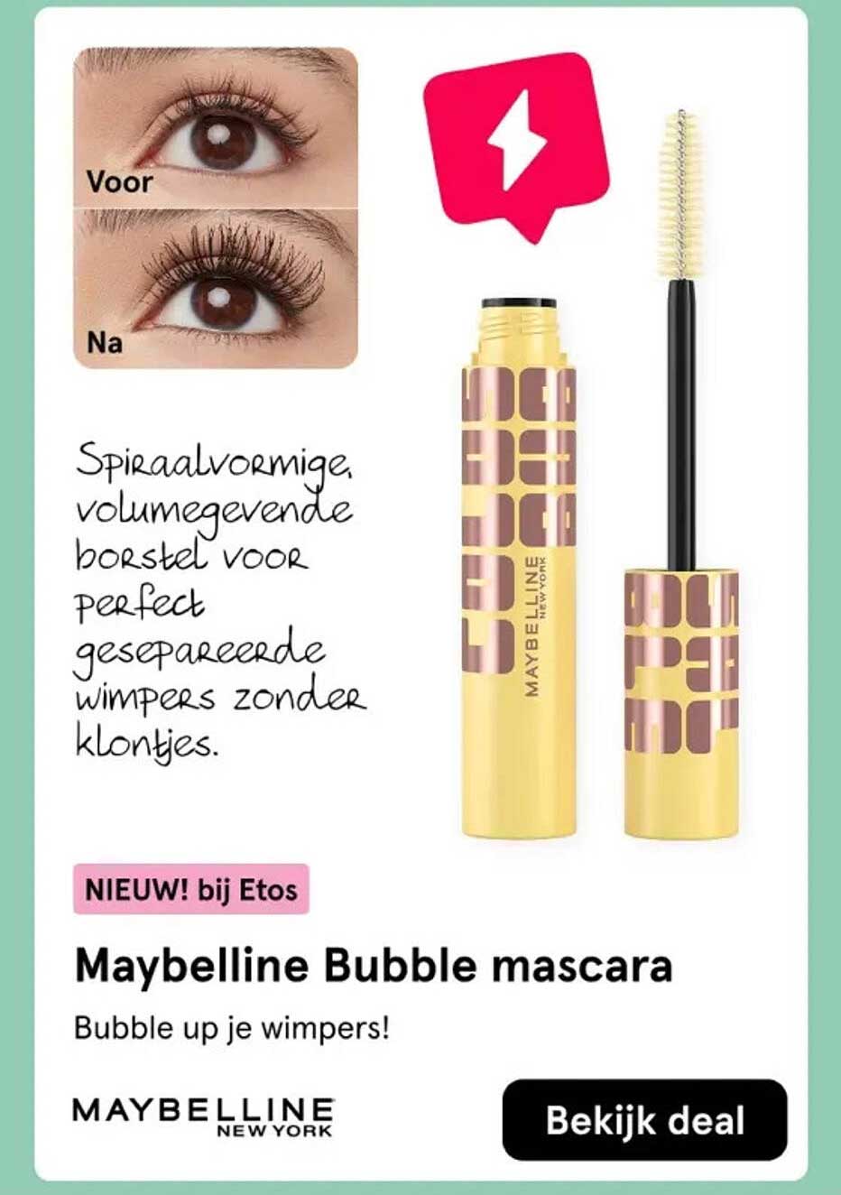 Maybelline Bubble Mascara aanbieding bij Etos
