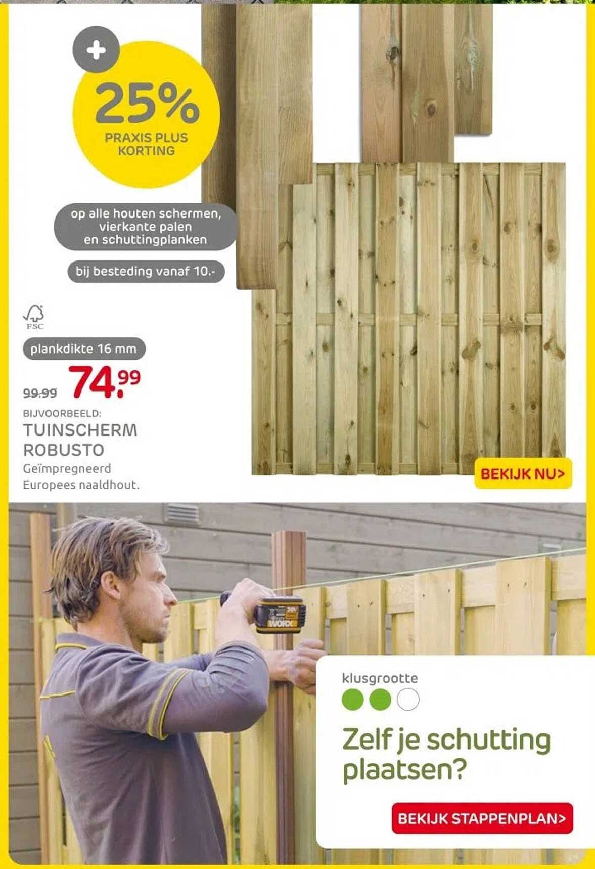 Tuinscherm Robusto aanbieding bij Praxis