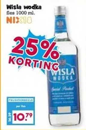 Wisia Wódka Fles 1000 Ml. Aanbieding bij Boon's Markt - FolderFeest.nl