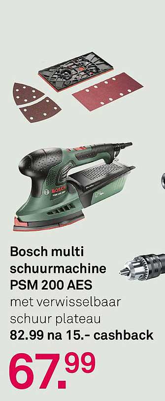 Bosch Multi Schuurmachine Psm 200 Aes Met Verwisselbaar Schuur Plateau ...
