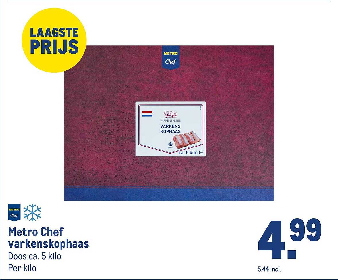 Metro Chef Varkenskophaas Aanbieding bij Makro - FolderFeest.nl