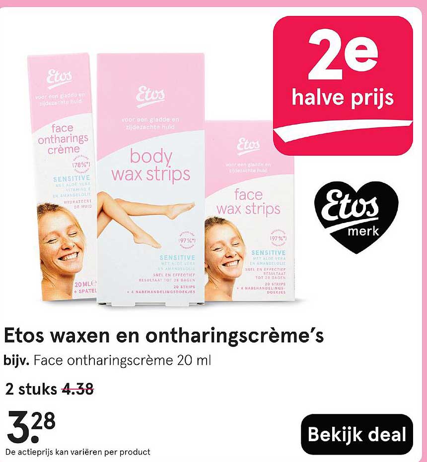 Etos Waxen En Ontharingscrème's Aanbieding bij Etos - FolderFeest.nl