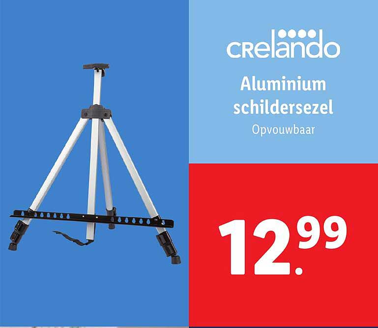 Crelando Aluminium Schildersezel aanbieding bij Lidl