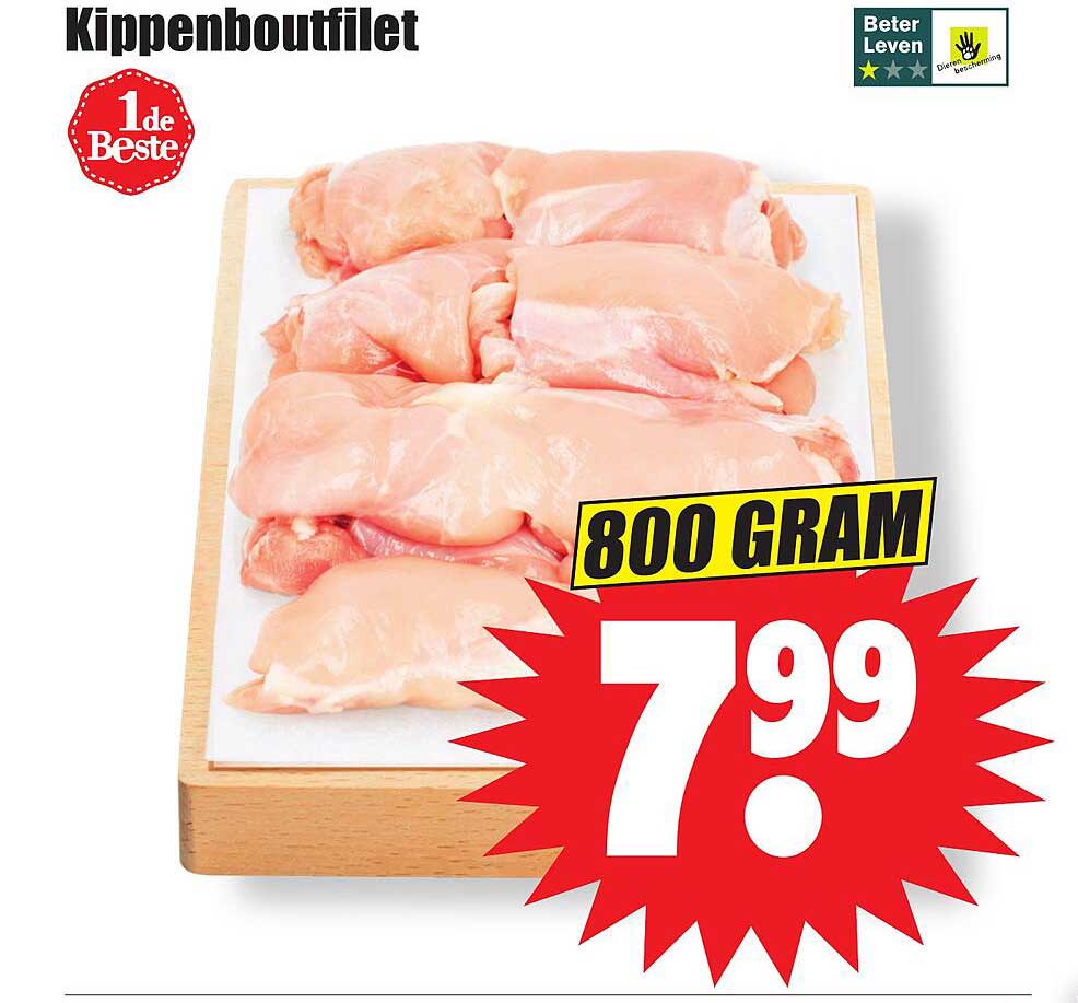 Kippenboutfilet aanbieding bij Dirk