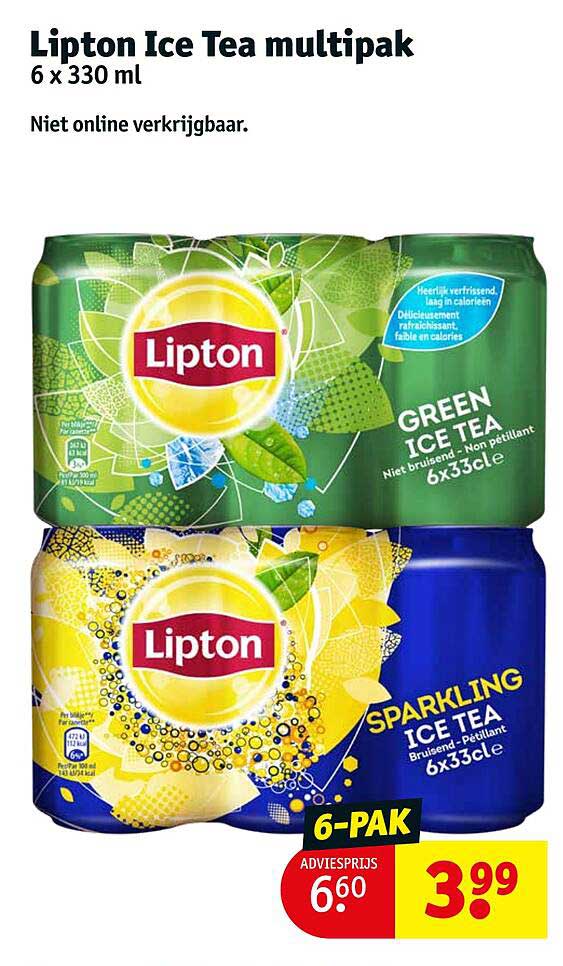 Lipton Ice Tea Multipak aanbieding bij Kruidvat