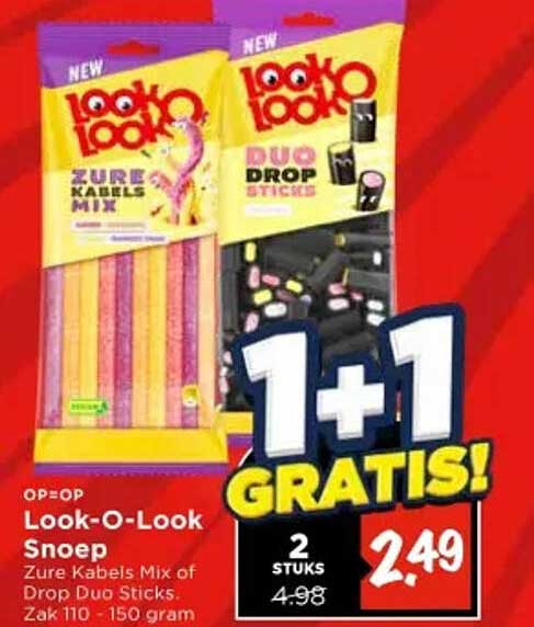 Look-O-Look Snoep Aanbieding bij Vomar - FolderFeest.nl