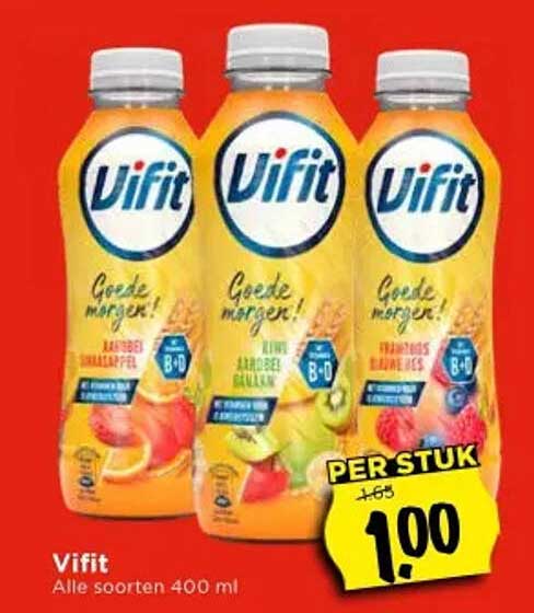Vifit 400 Ml - Alle Soorten Aanbieding bij Vomar - FolderFeest.nl