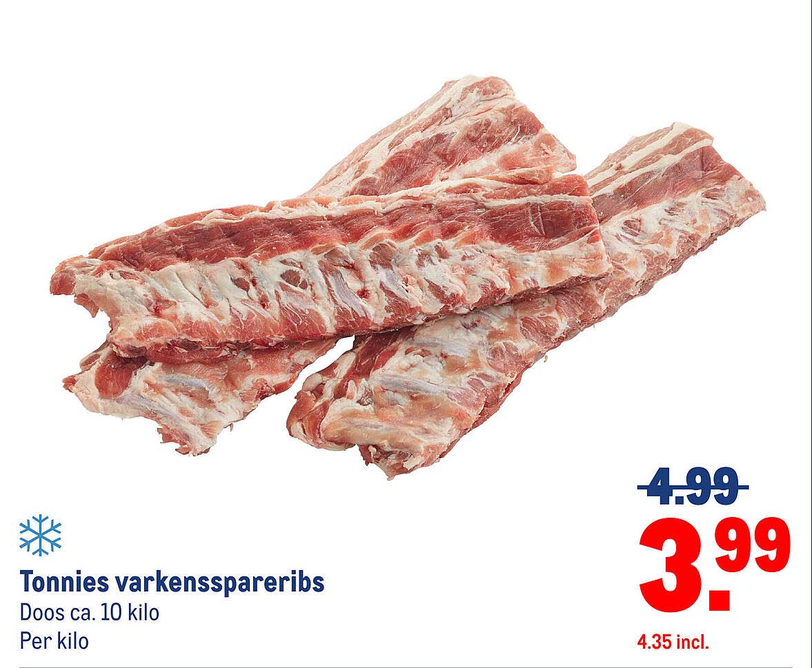 Tonnies Varkensspareribs Doos Ca. 10 Kilo Aanbieding bij Makro ...