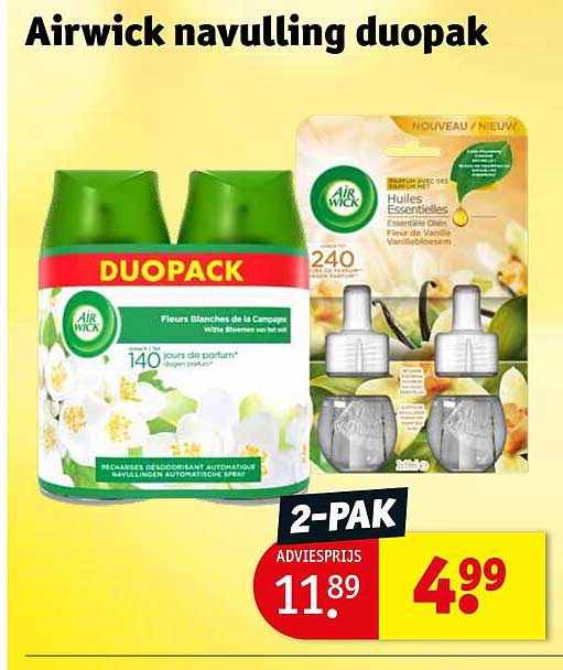 Airwick Navulling Duopak Aanbieding bij Kruidvat - FolderFeest.nl
