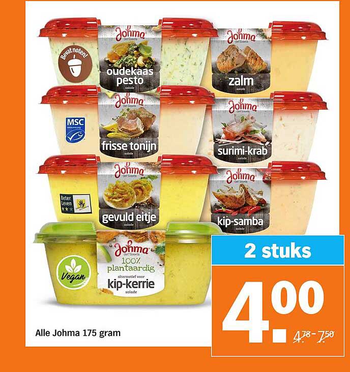 Alle Johma 175 Gram aanbieding bij Albert Heijn