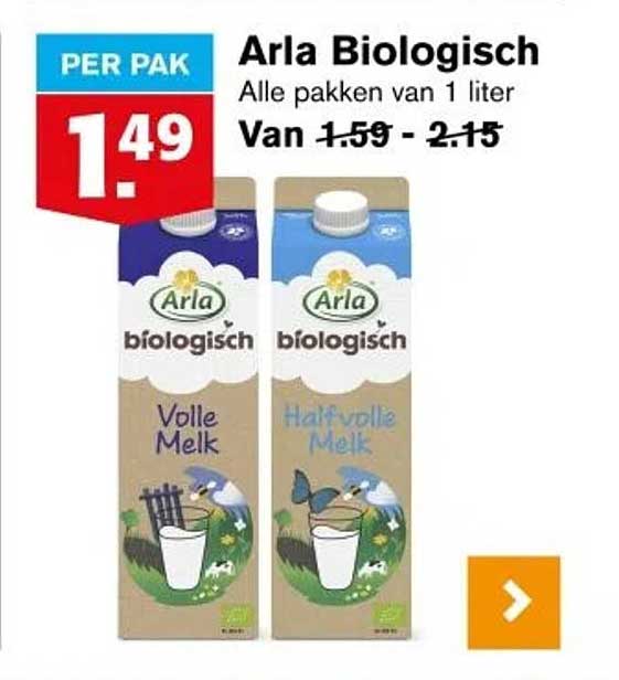 Arla Biologisch aanbieding bij Hoogvliet
