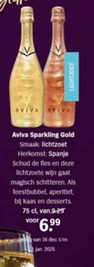 Aviva Sparkling Gold aanbieding bij Albert Heijn
