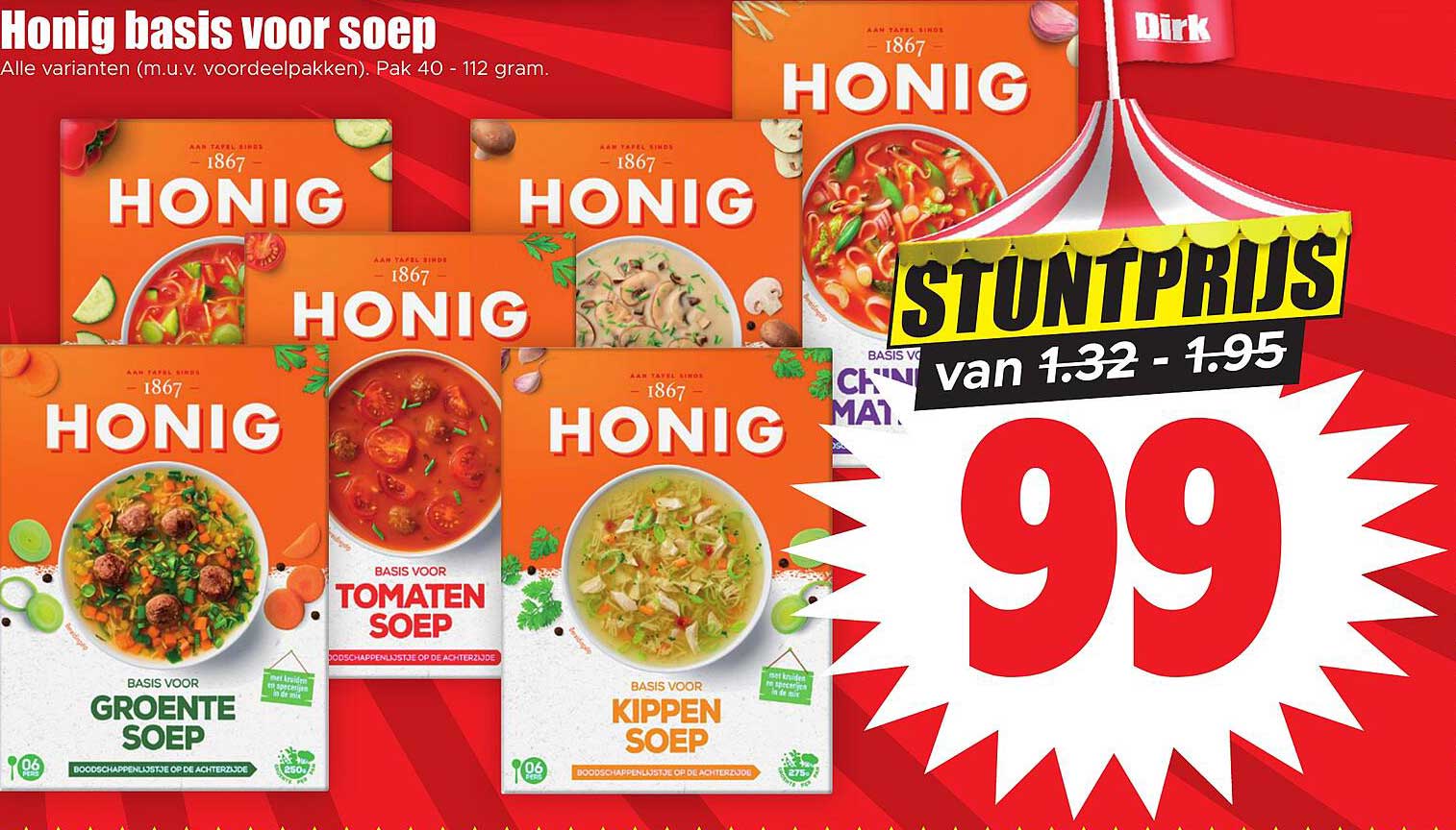 Honig Basis Voor Soep aanbieding bij Dirk