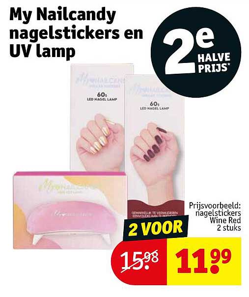 My Nailcandy Nagelstickers En Uv Lamp aanbieding bij Kruidvat