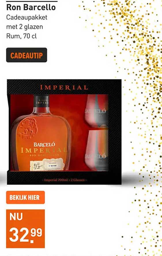 Ron Barcello Cadeaupakket Met 2 Glazen aanbieding bij Gall & Gall